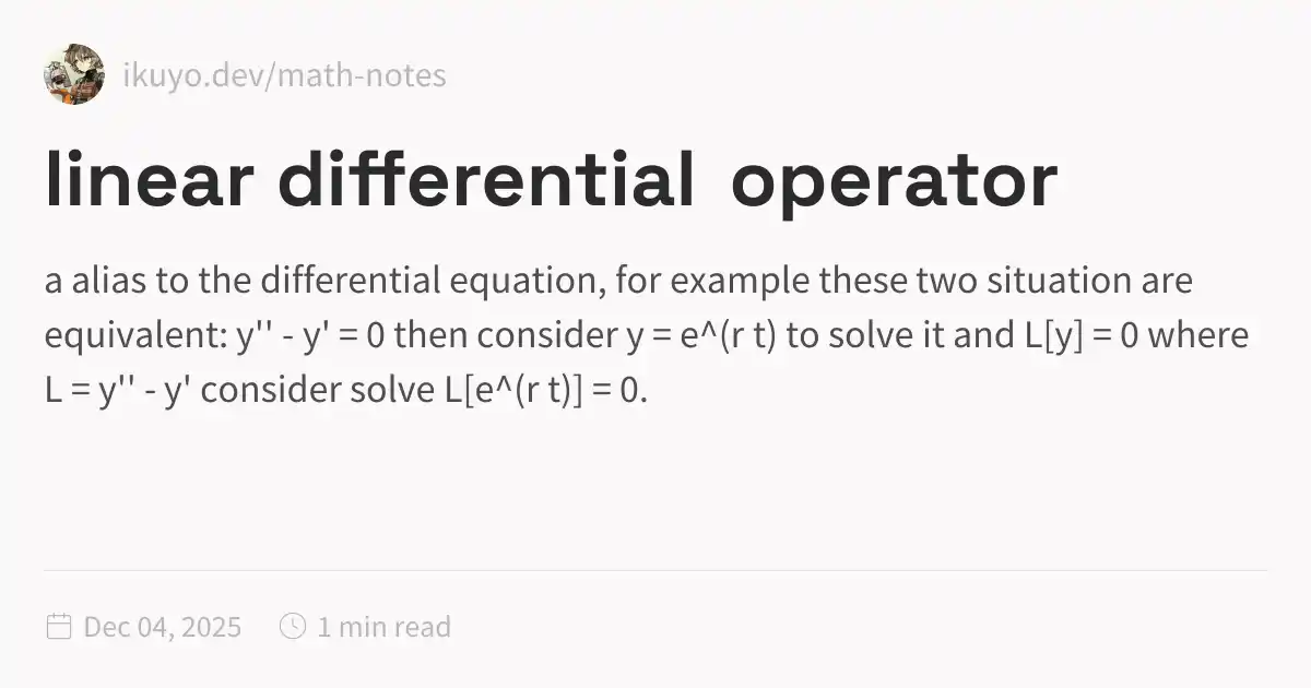 linear differential operator