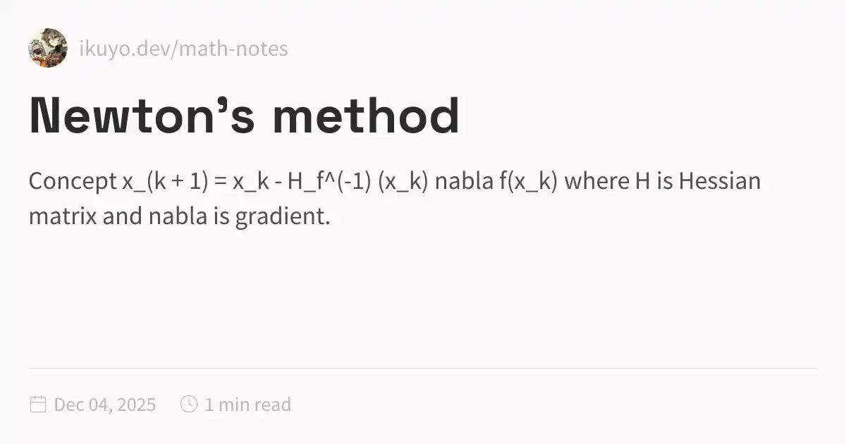 Newton's method