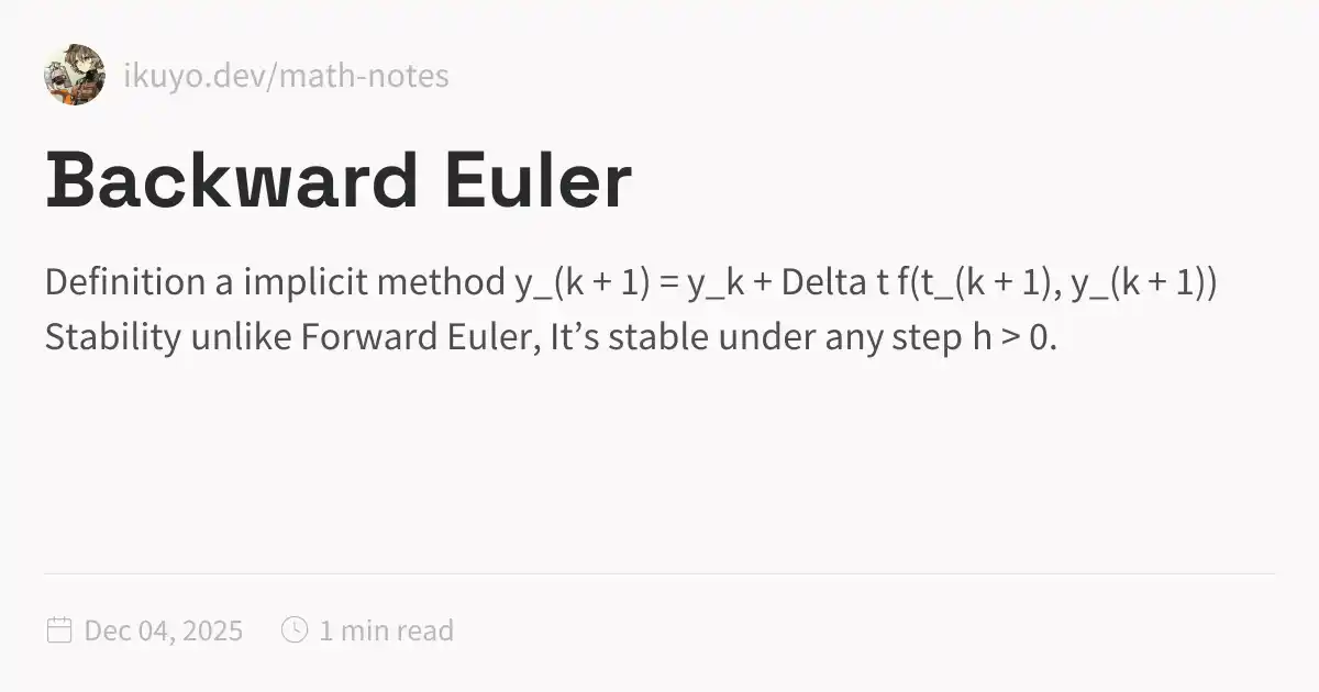 Backward Euler