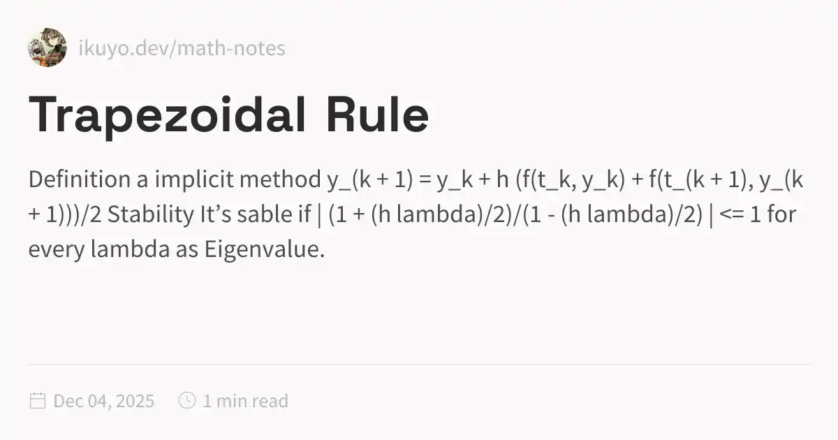 Trapezoidal Rule